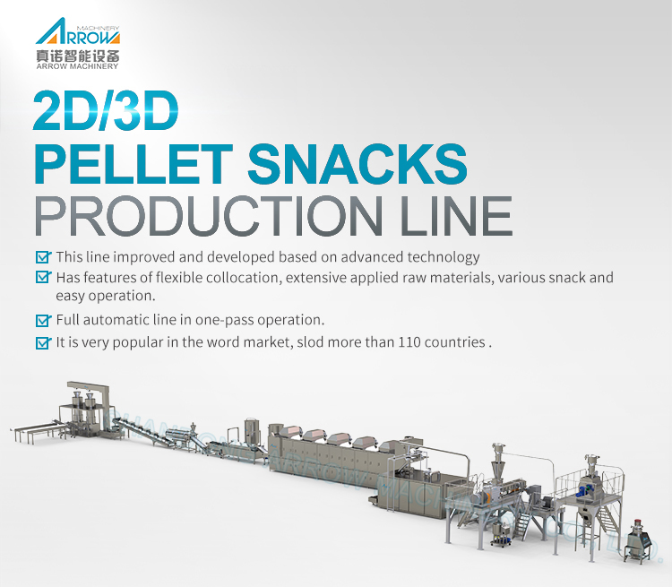 Crunchy and Tasty: 2D/3D Fry Pellet Snacks Making Machine