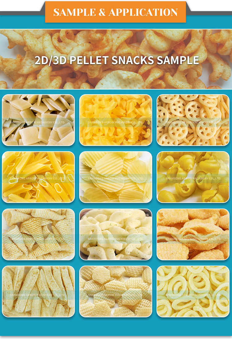 Crunchy and Tasty: 2D/3D Fry Pellet Snacks Making Machine