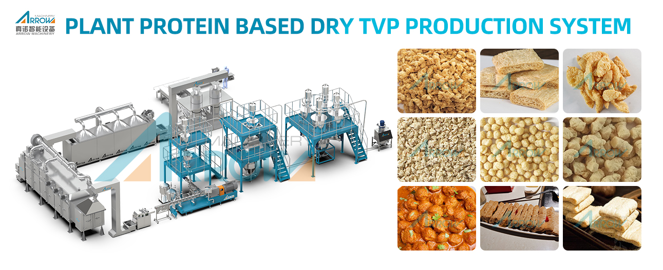 Plant Protein Based Dry Tvp Production System