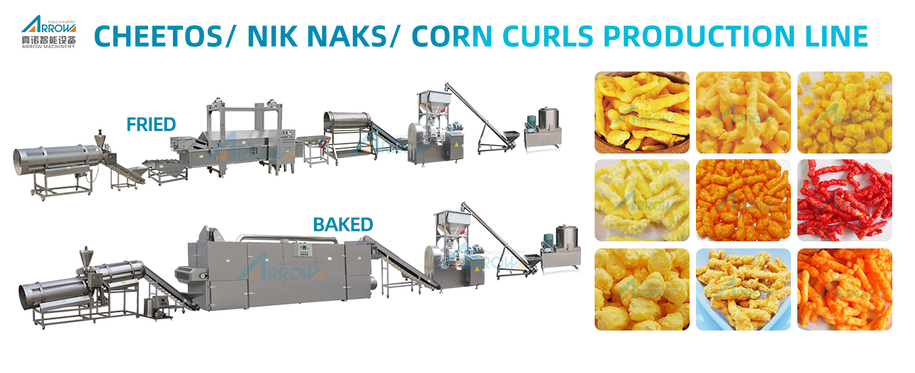 Automatic Cheetos/ Nik Naks/ Corn Curls Making Machine